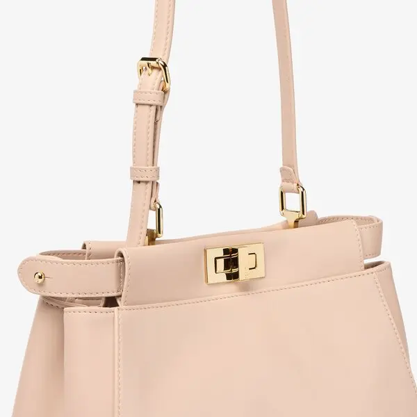 Fendi My Peekaboo® Small Beige Pink Leather Bag